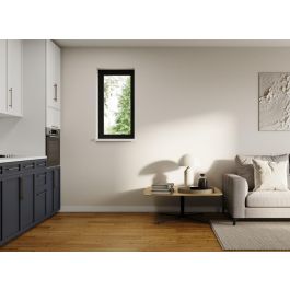 Black aluminium casement window 630mm x 1200mm