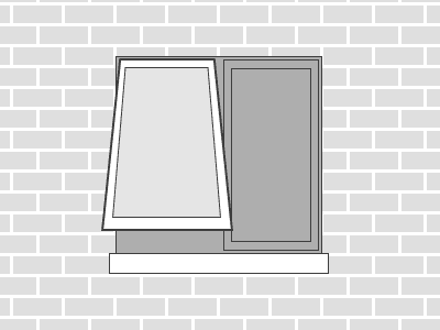 Black aluminium double casement window 1200mm x 1200mm