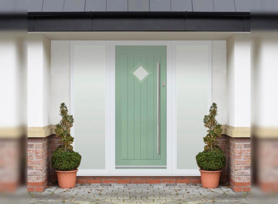 Belfry Composite 1.94m Chartwell Green Door + Sidelights