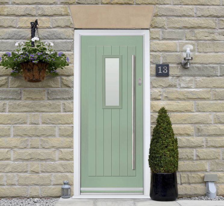 Vufold Sunningdale Composite 862mm Chartwell Green Front Door.