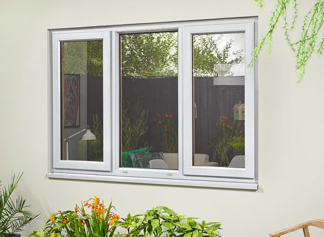 White aluminium Triple casement window 1770mm x 1200mm