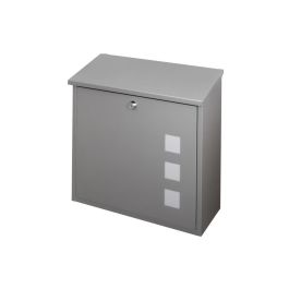 Silver Finish Post Box - Wall Mounted